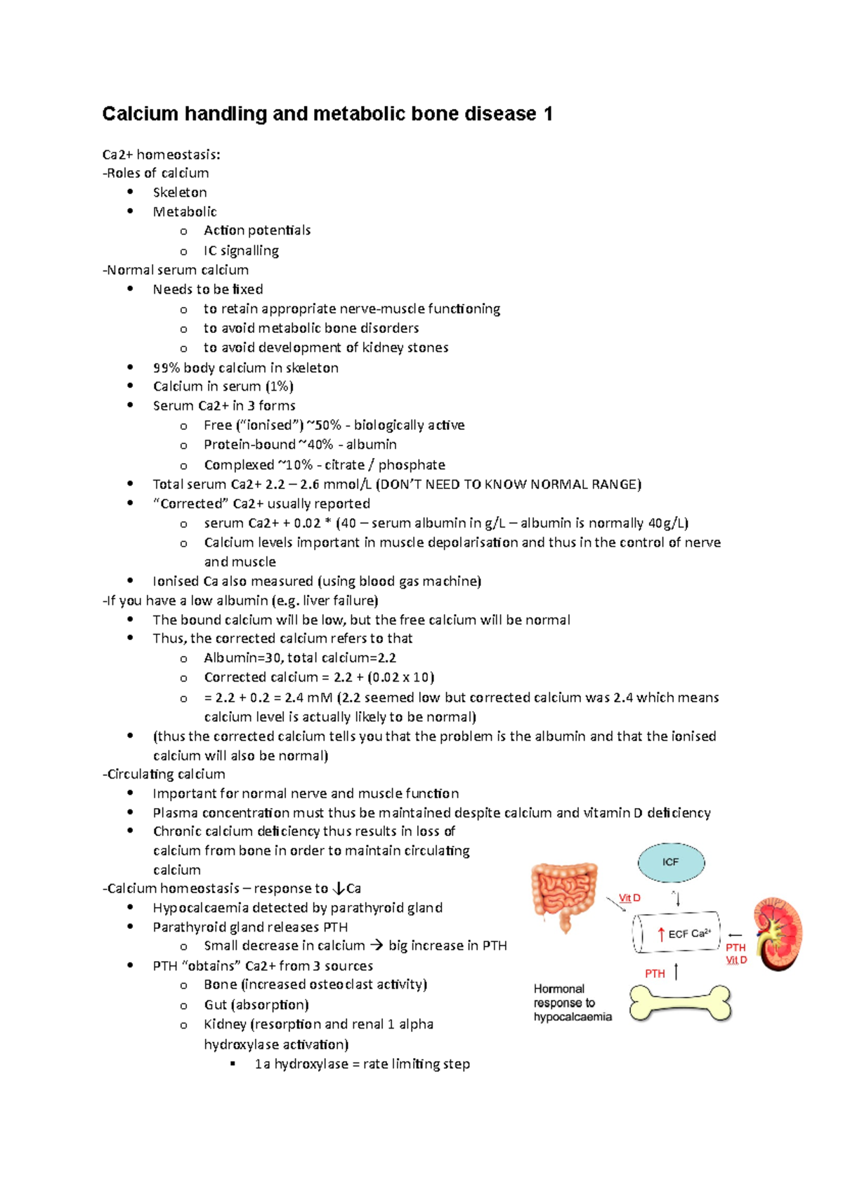 Calcium handling and metabolic bone disease 1 - liver failure) The ...