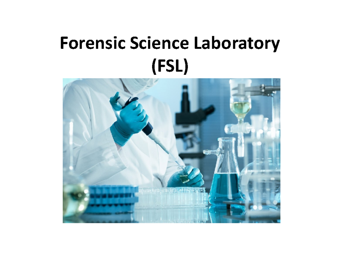 FSL units - notes on the fsl in india - Forensic Science Laboratory ...