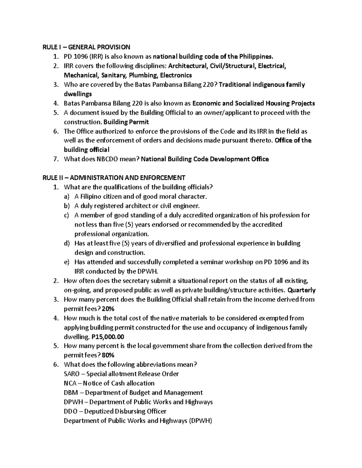 RULE I II III - cant find the book. the file iS NBCP IRR 2005 - RULE I ...