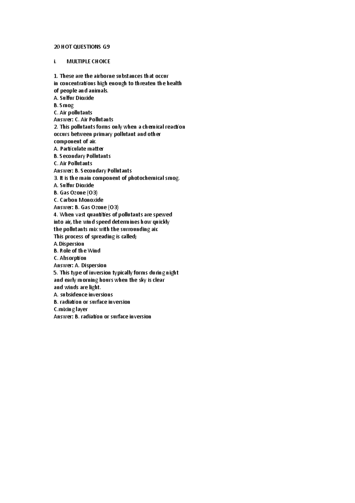 HOT questions intended for LESSON PLAN in GRADE STUDENTS ( example only ...