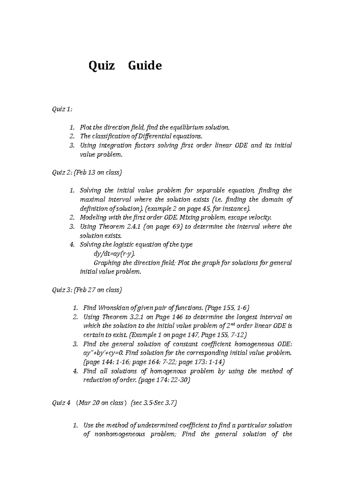 Quiz Guide-3-1 - Quiz Guide-3 - Summary of what will be on the third ...