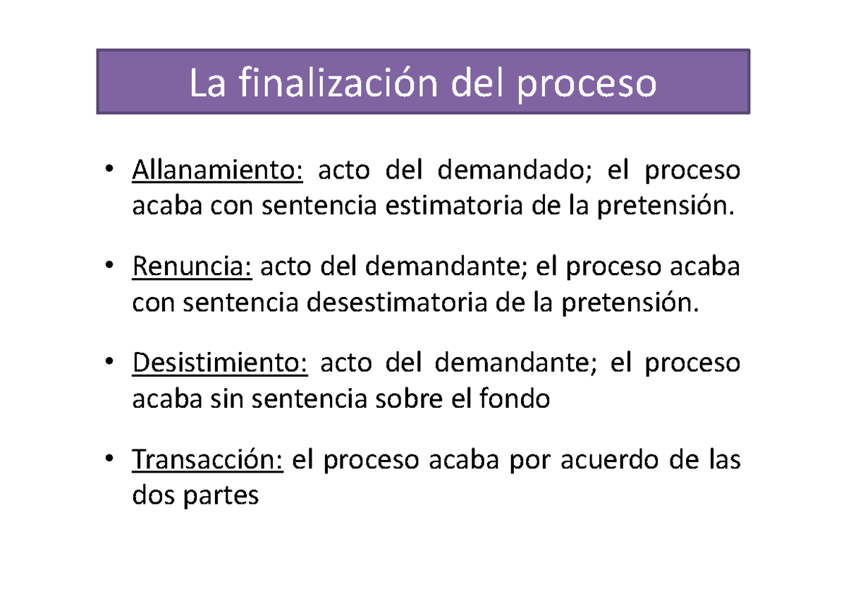 T19 otras formas de finalización - La finalización del proceso ...