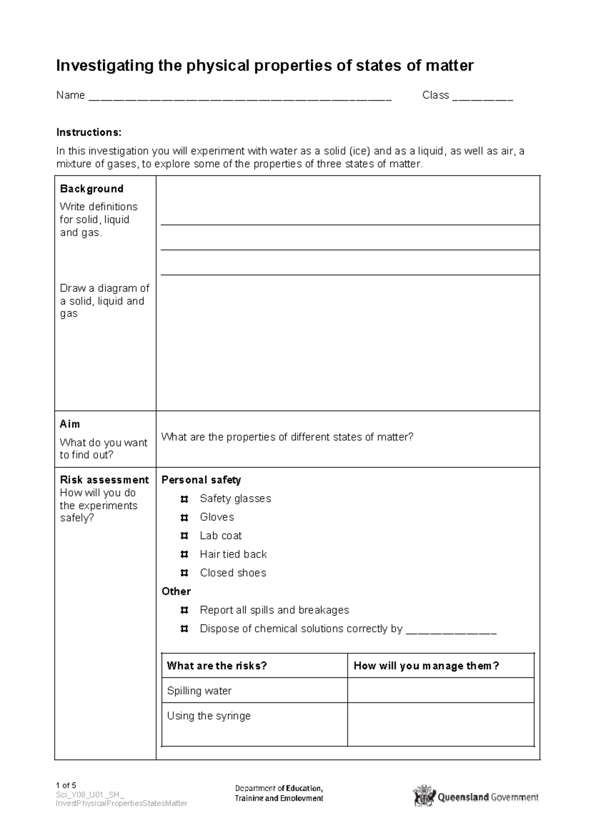 02 - Investigating the physical properties of sates of matter ...