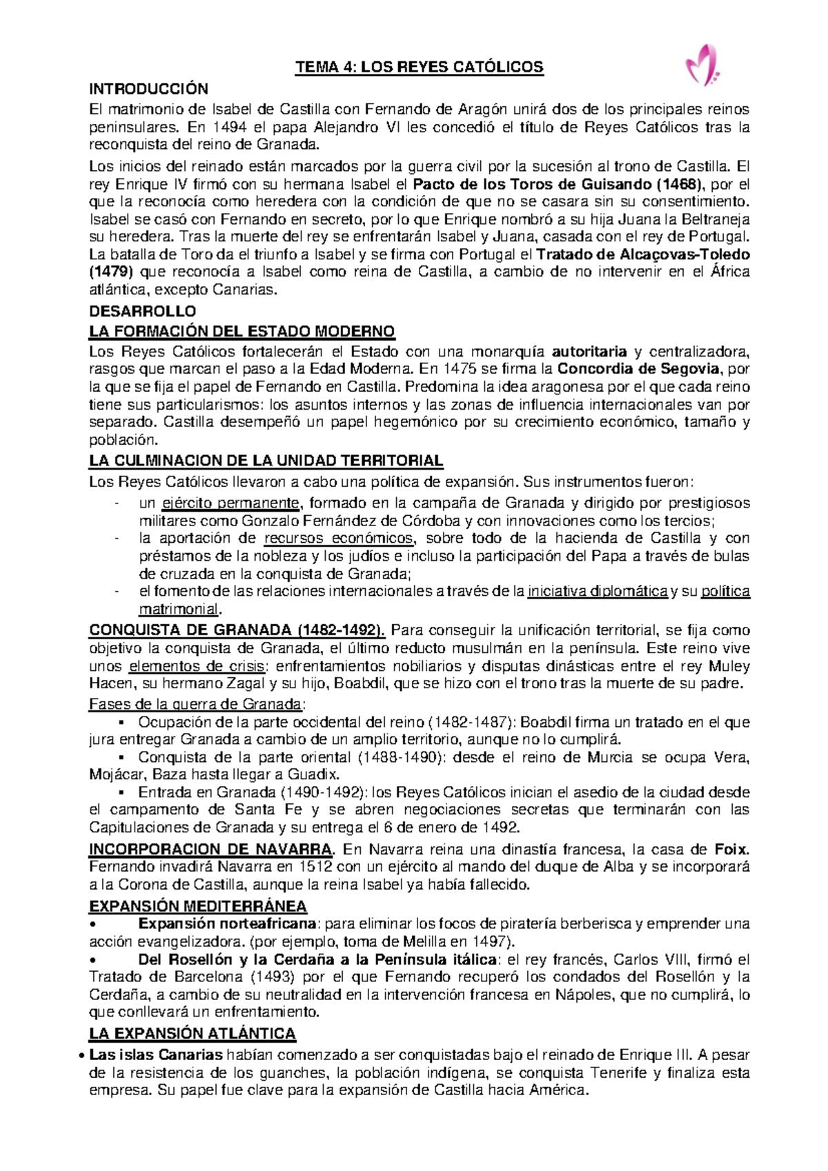 TEMA 4. Reyes Católicos - TEMA 4: LOS REYES CATÓLICOS INTRODUCCIÓN El matrimonio de Isabel de ...