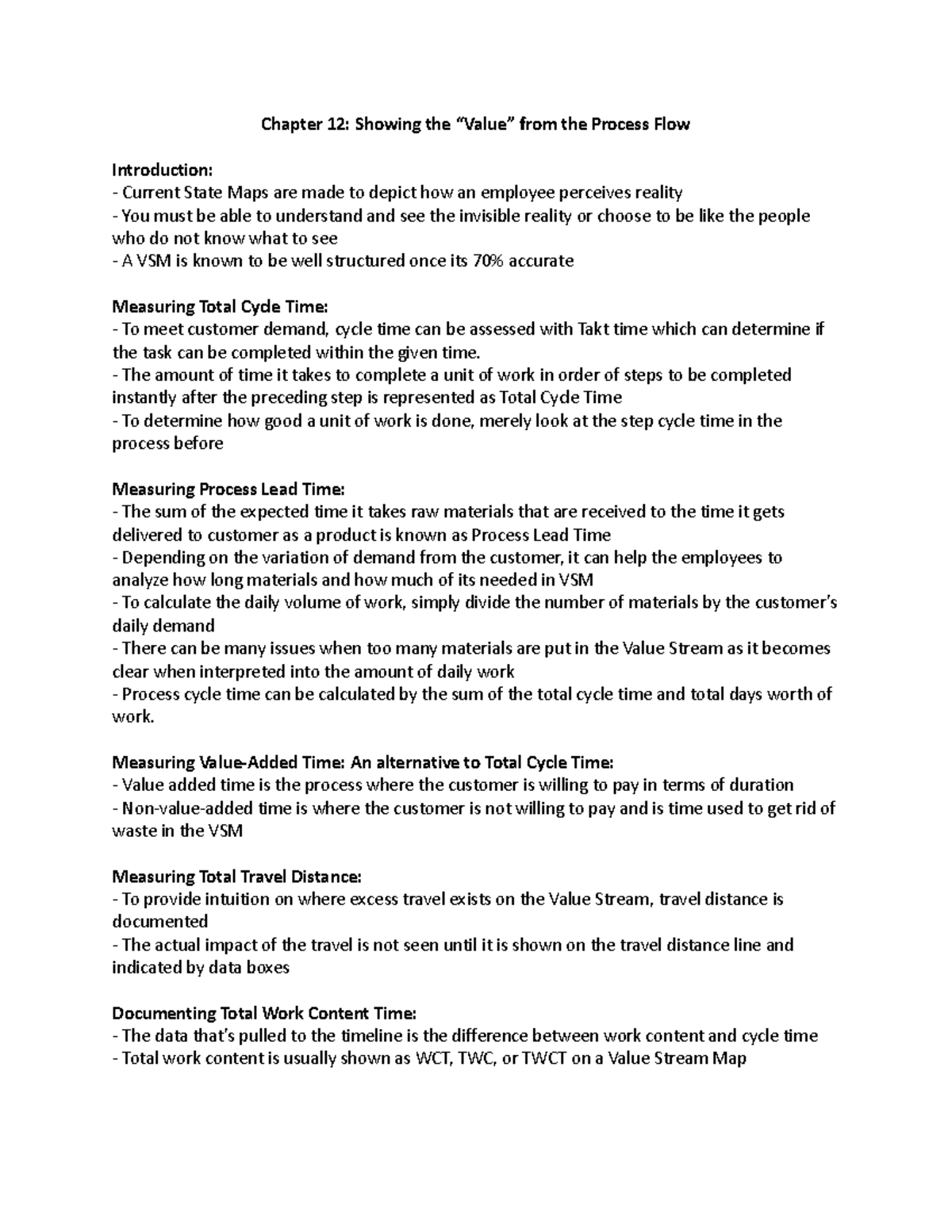 Assignment #5 Chapter 12 Summary - Chapter 12: Showing the “Value” from ...