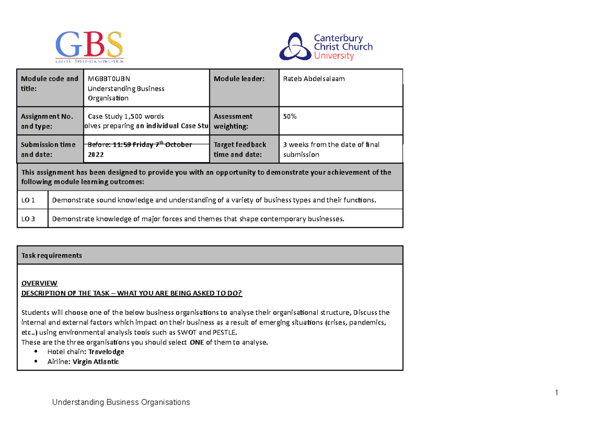 Case Study - Assignment Brief and guide UBO - Assignment task This ...