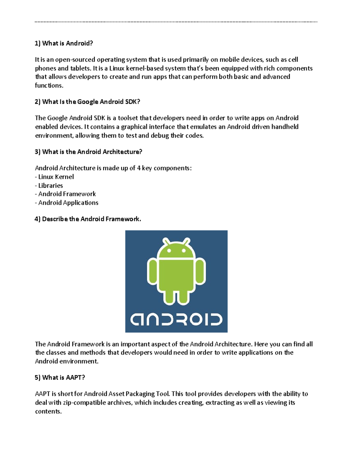 Android-interview-questions - What is Android? It is an open-sourced ...