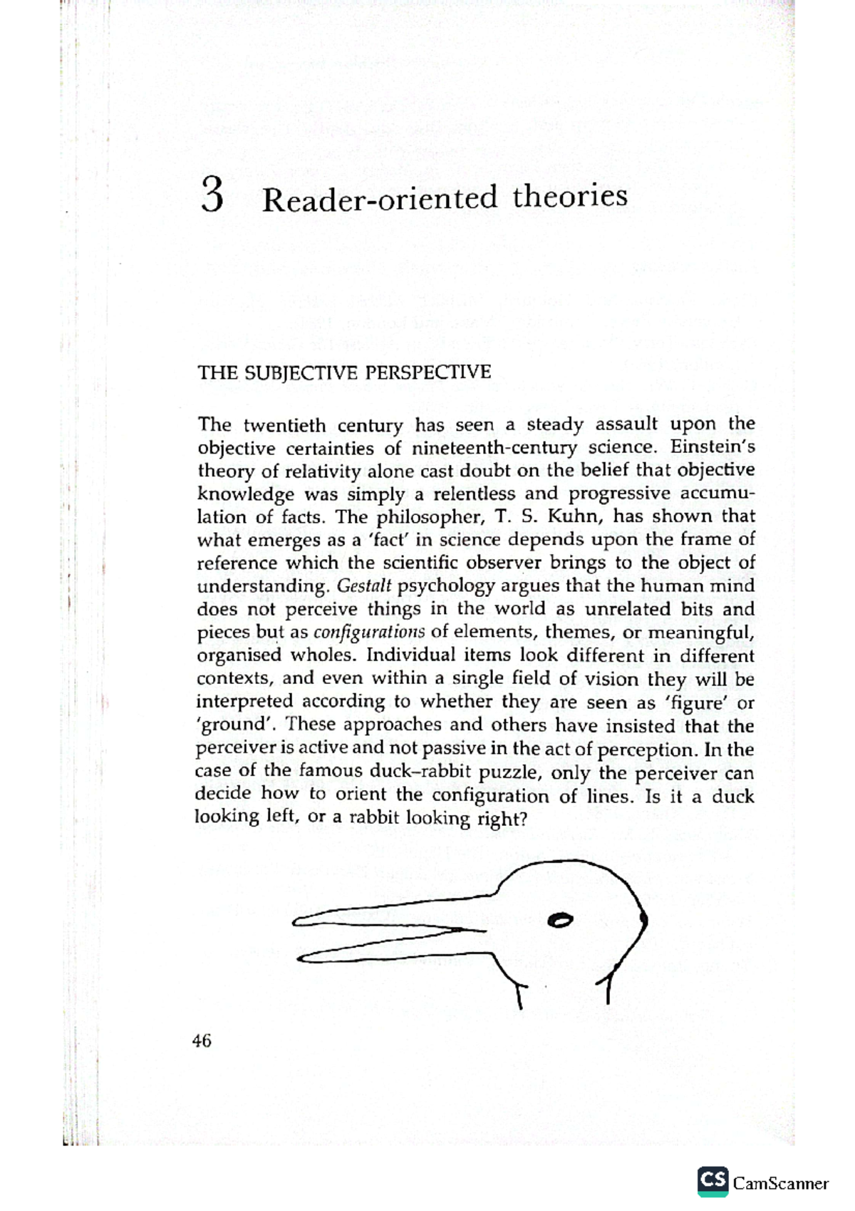 Reader Oriented Theories PP - 3 theories THE SUBJECTIVE PERSPECTIVE The ...