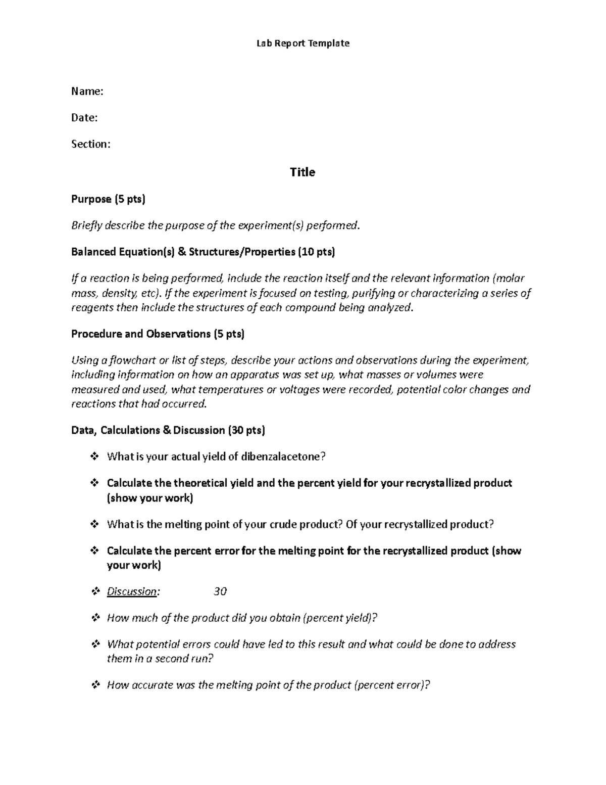 Lab Report 5 - mmm - Lab Report Template Name: Date: Section: Title ...