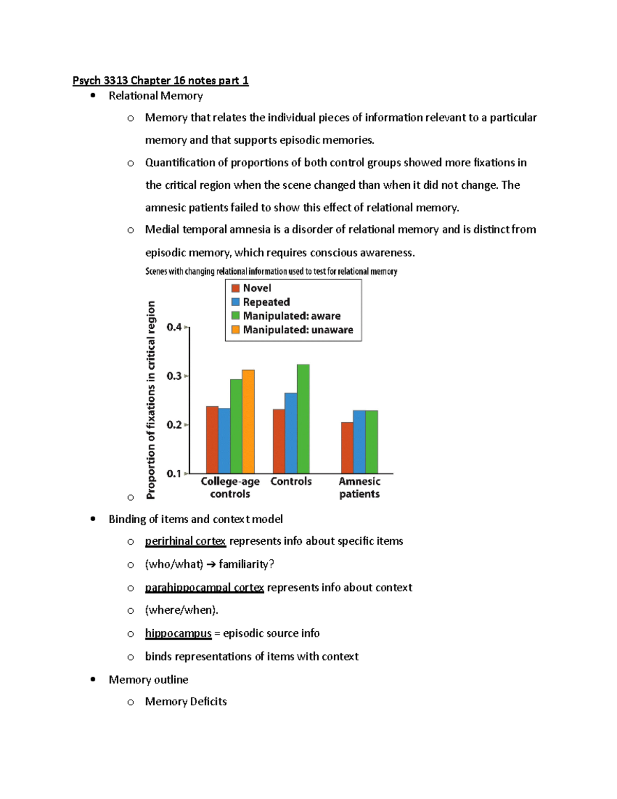 Psych 3313 Chapter 16 notes part 1 - Psych 3313 Chapter 16 notes part 1 ...