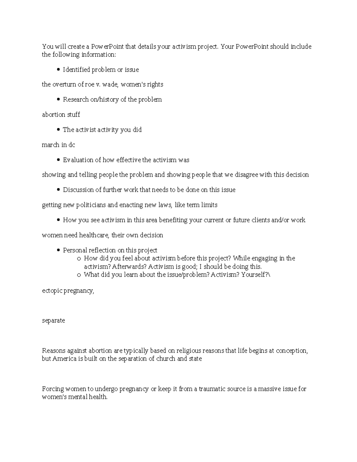 Untitled document.edited - You will create a PowerPoint that details ...