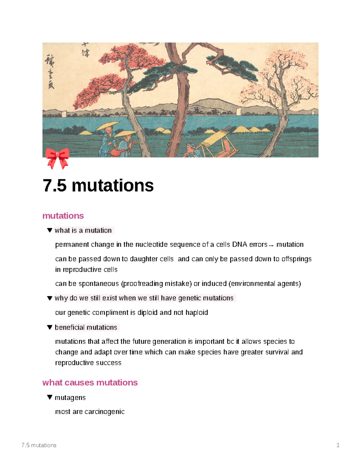 chapter 7.5 mutations - 7 mutations 1 u 7 mutations mutations what is a ...