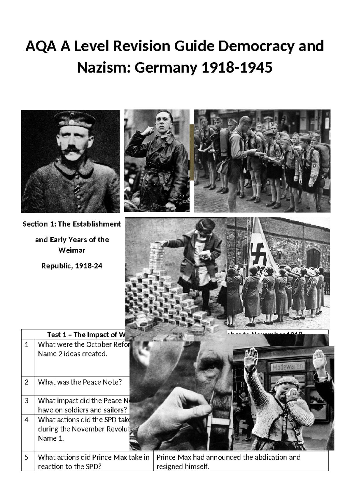 History Key Indivduals HW - AQA A Level Revision Guide Democracy and ...