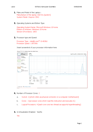 LAB WEEK 3 Himani Shah - lab notews - CST 2234 Systems Analysis and Design LAB Week 3 Student ...