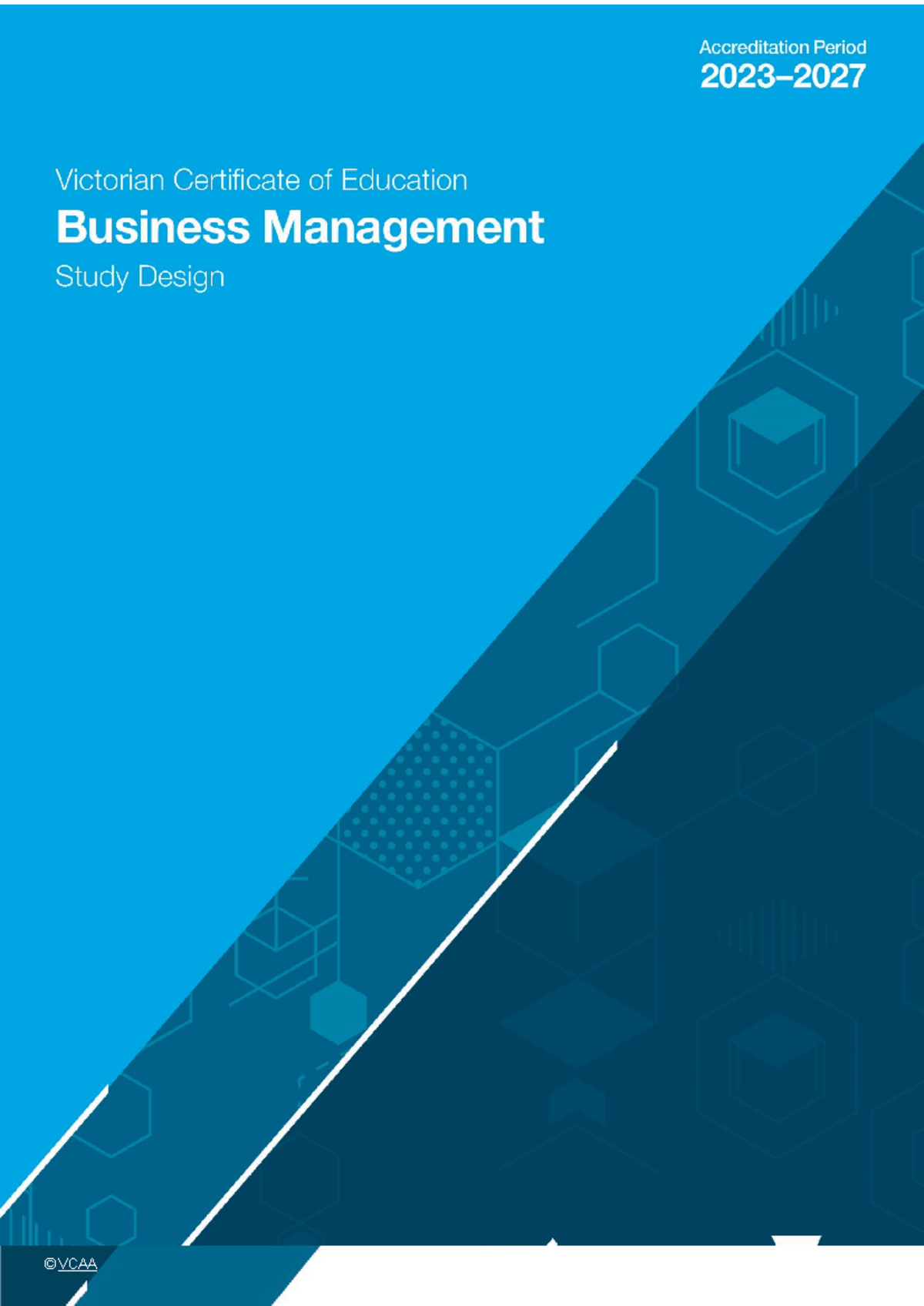 Study Design - © VCAA Authorised and published by the Victorian ...