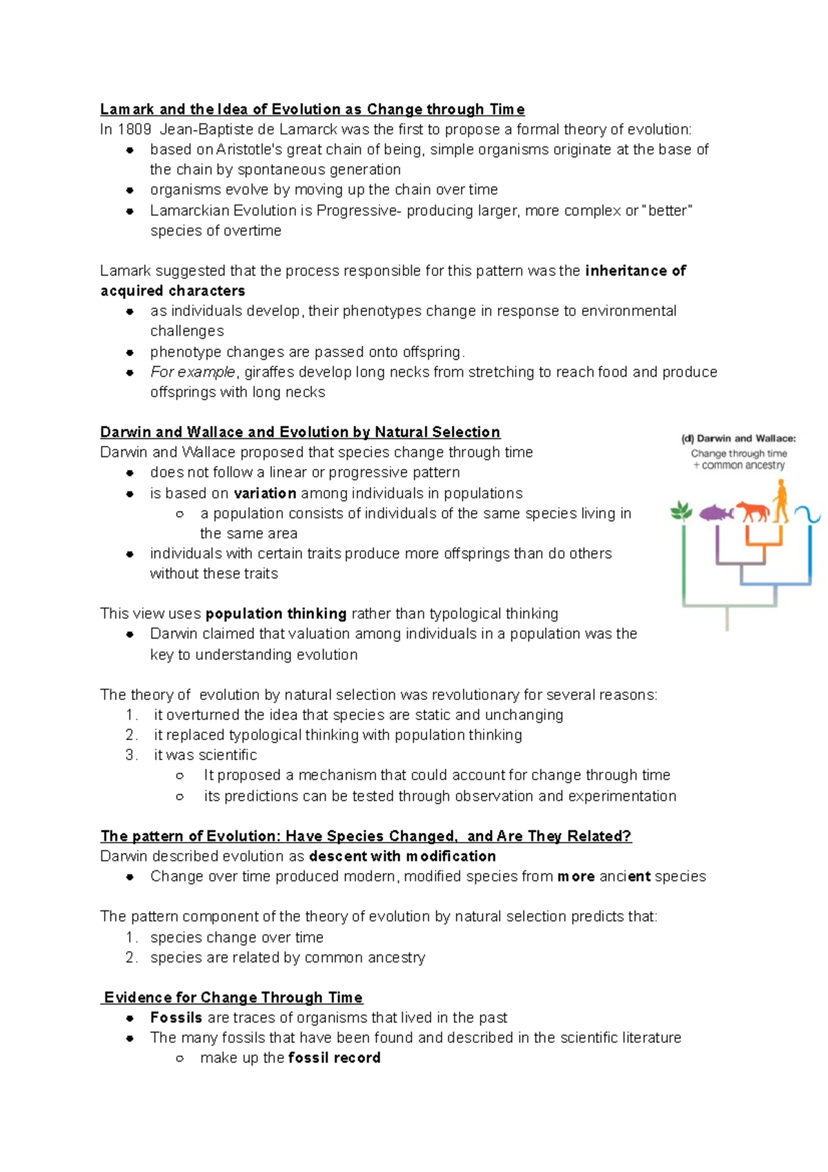 introduction to evolution - Lamark and the Idea of Evolution as Change ...