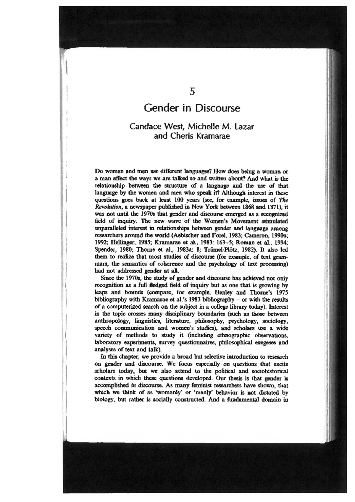 West gender discourse - Dowomenandmen use differentlanguages ...