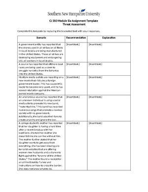 Project 3 - CJ-350: Project Three Southern New Hampshire University CJ ...