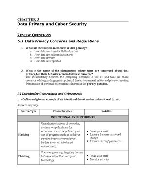 Chapter 6 tut questions with answers - CHAPTER 6 Business Intelligence, Data Science and Data ...
