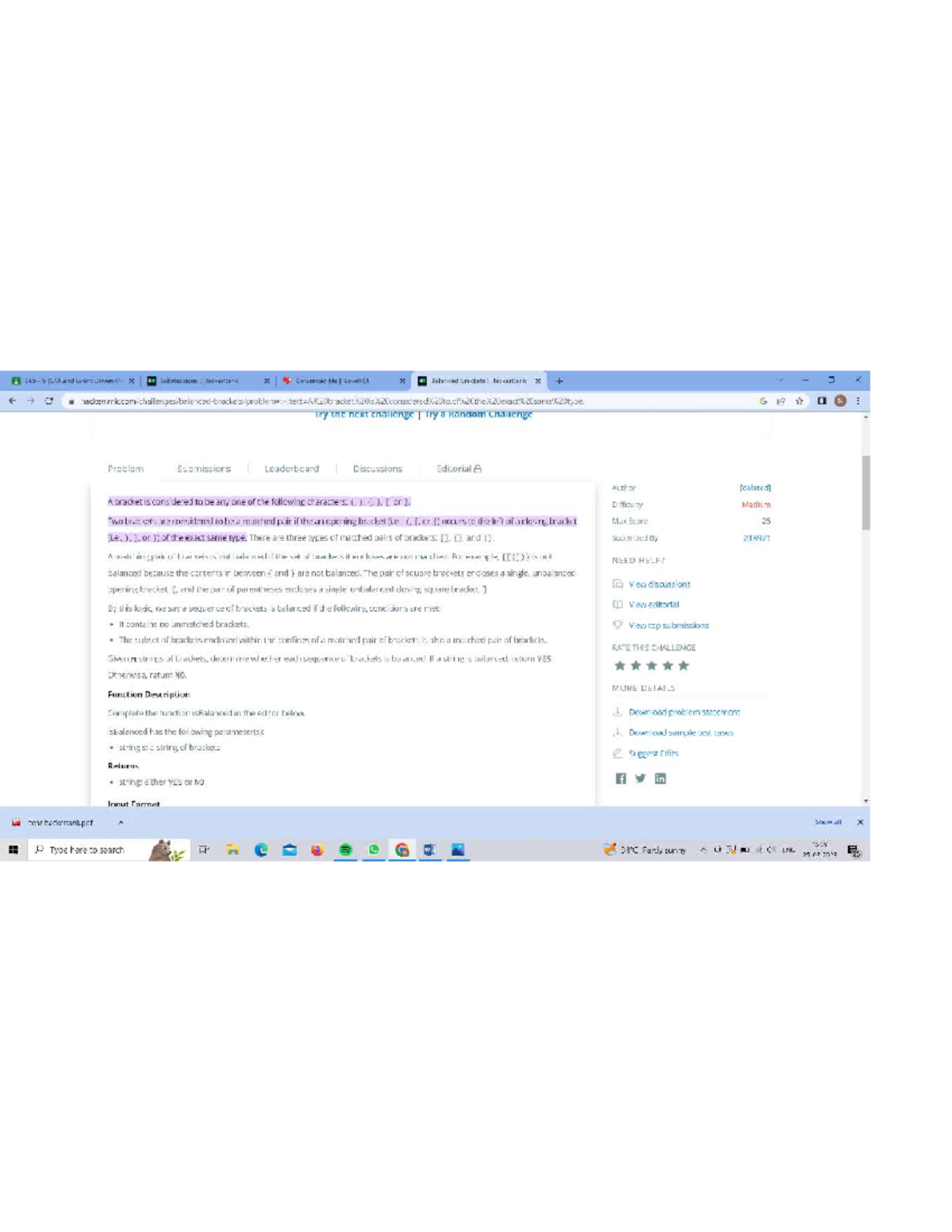 Balanced hackerrank - Codes - Operating Systems - Studocu
