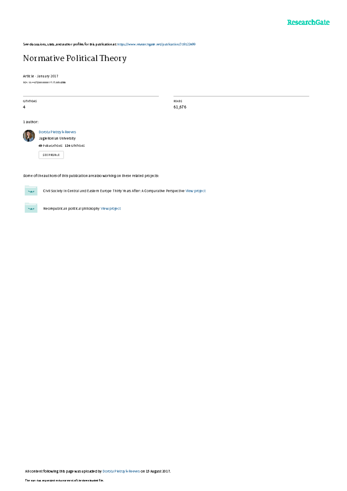 Normative Political Theory - See discussions, stats, and author ...