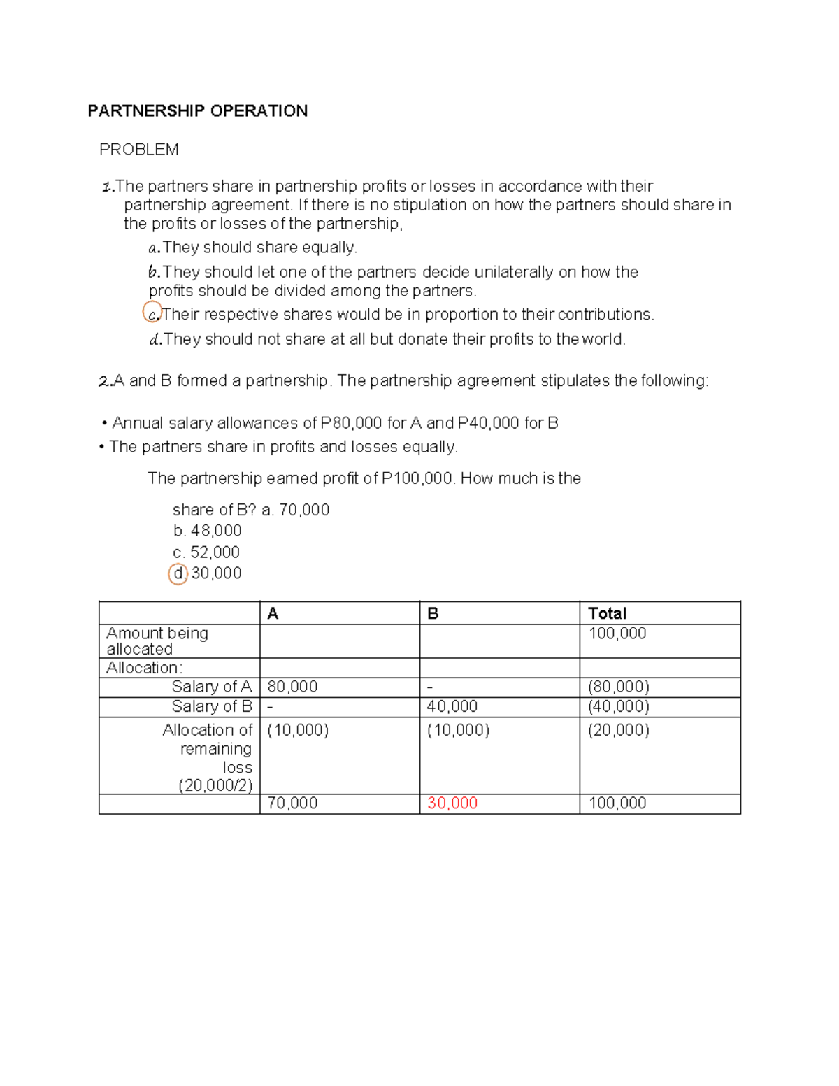 Partnership Operation- FINANCIAL ACCOUNTING - PARTNERSHIP OPERATION ...