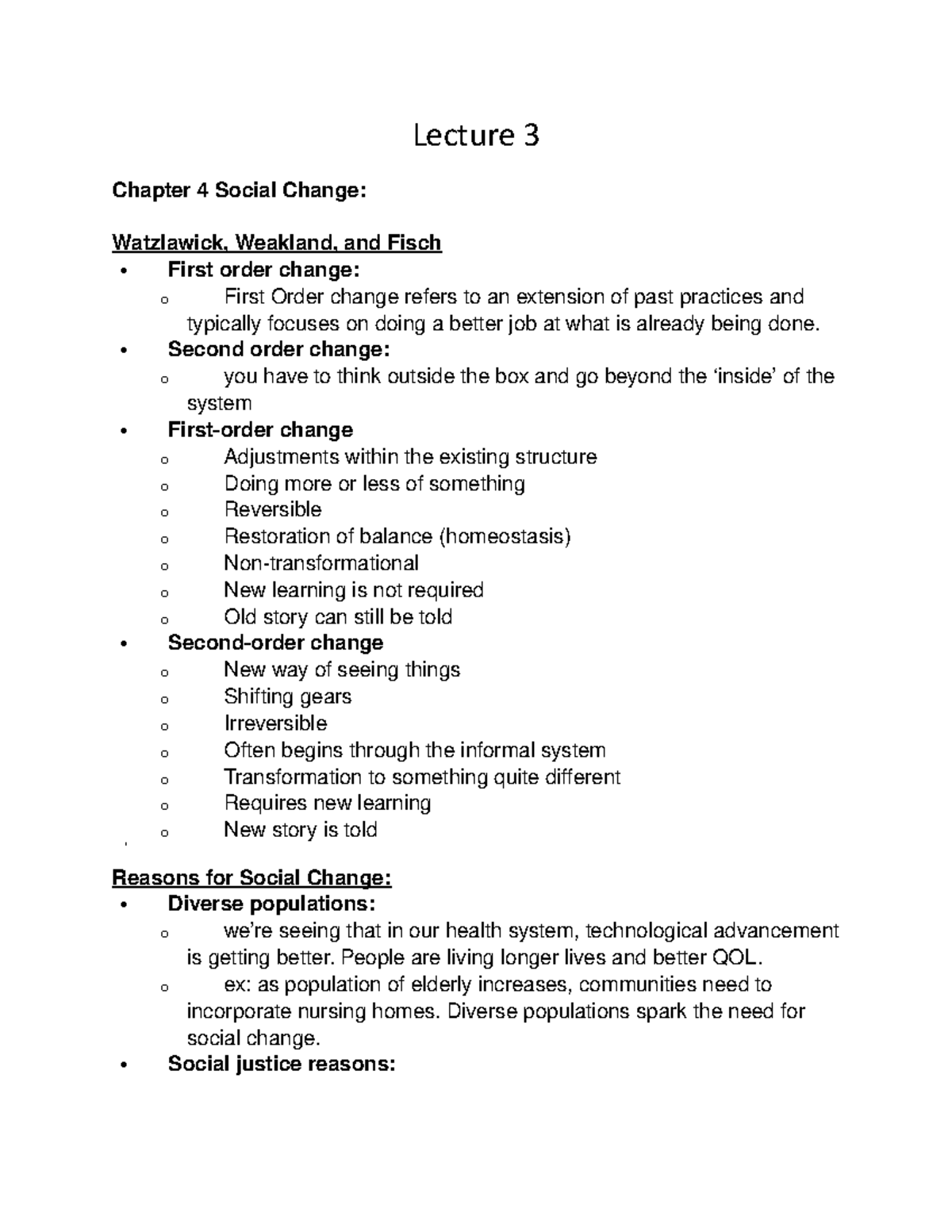Lecture 3 - This is a very detailed note for an A+ also, the notes are ...