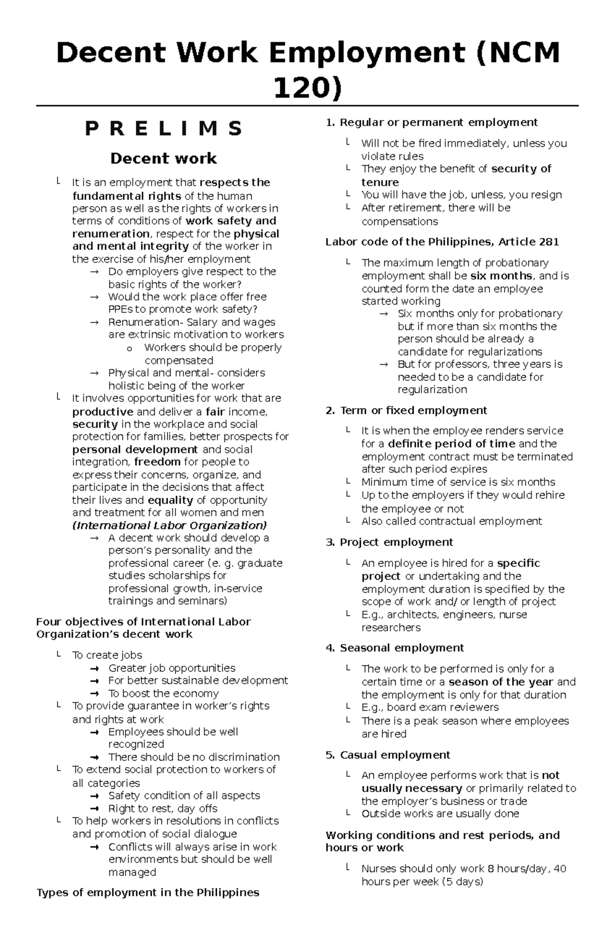 Decent Work Employment and Transcultural Nursing - Decent Work ...