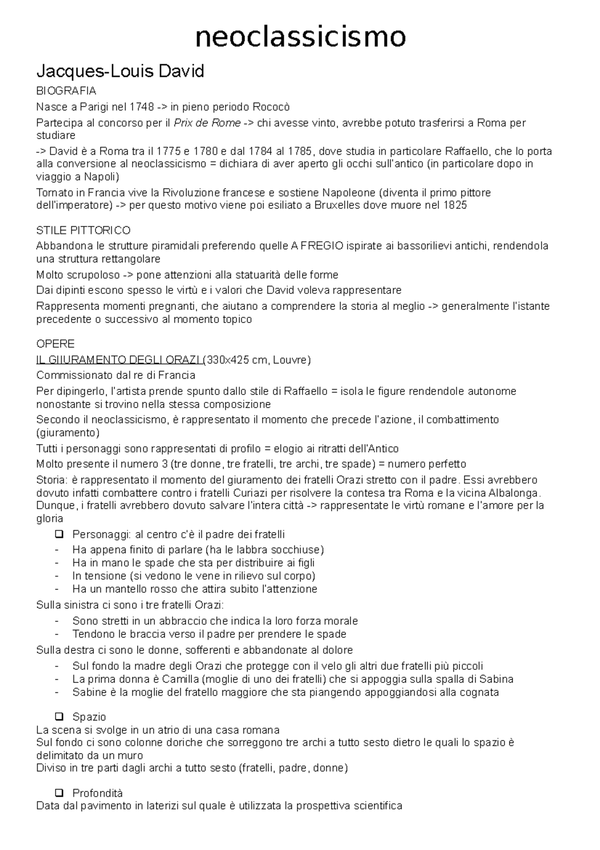 Neoclassicismo - Corrente artistica del romanticismo. - Jacques-Louis ...