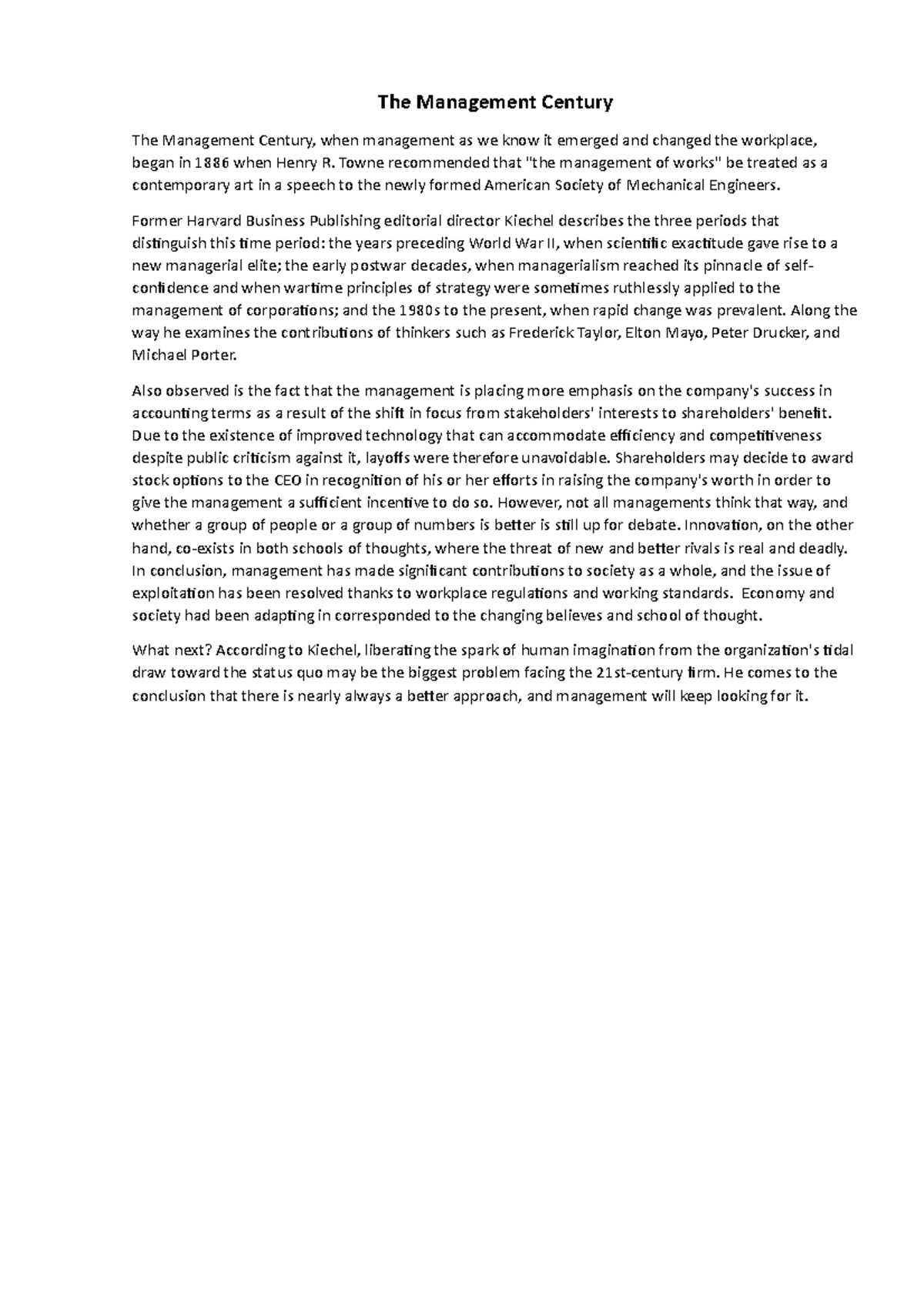 The Management Century by Davud Aghayev - The Management Century The ...