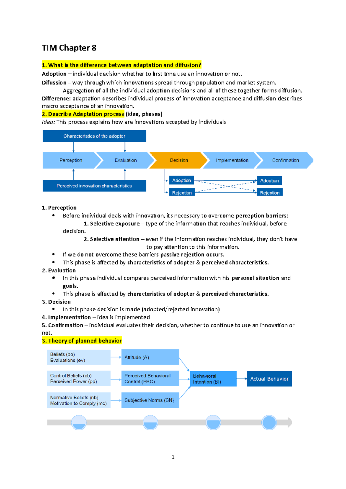 TIM Chapter 8 - Slides - TIM Chapter 8 What is the difference between adaptation and diffusion ...