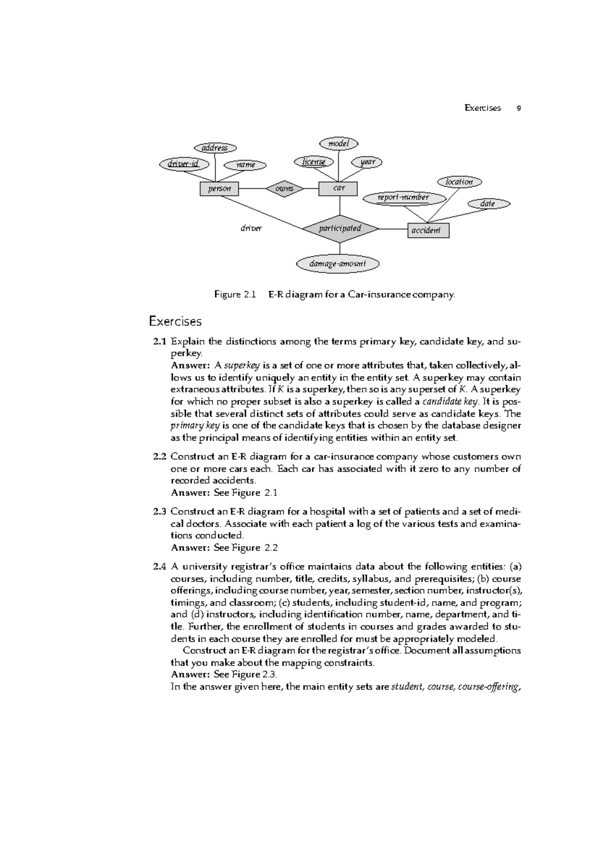Exercises - Exercises 2 Explain the distinctions among the terms ...