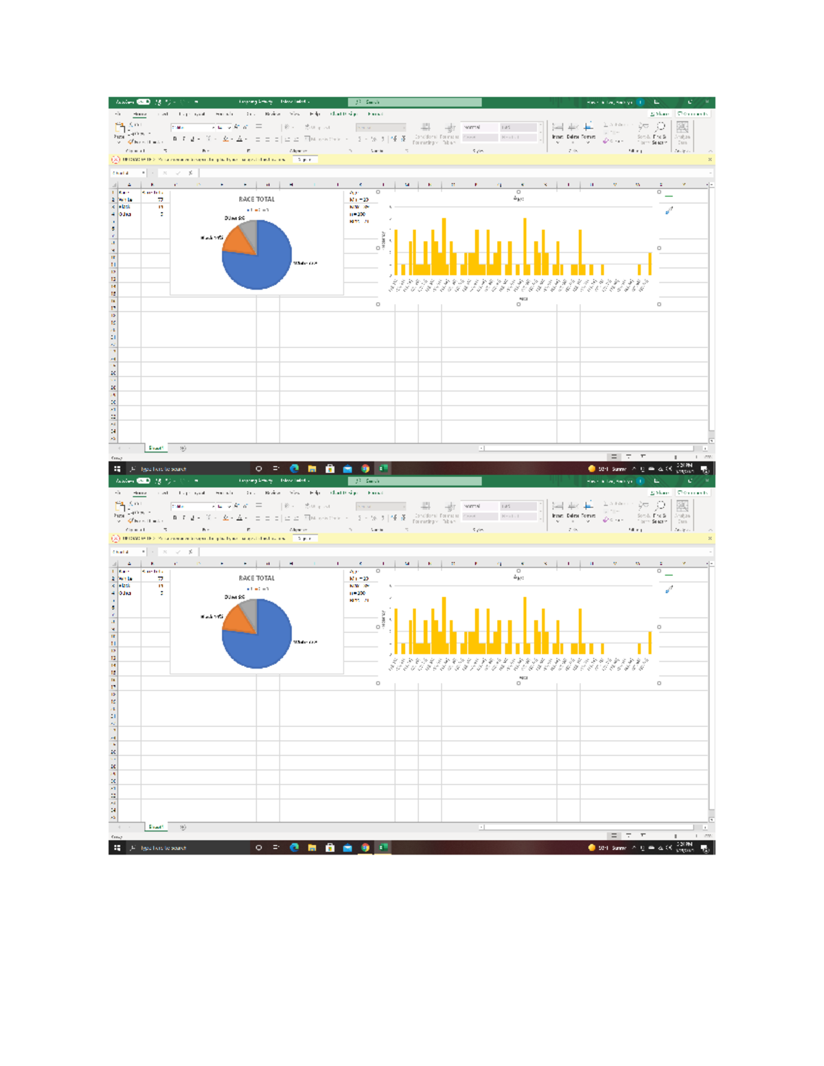 Module Two Activity - Graphing - AutoSave Search IE x File Home Insert ...