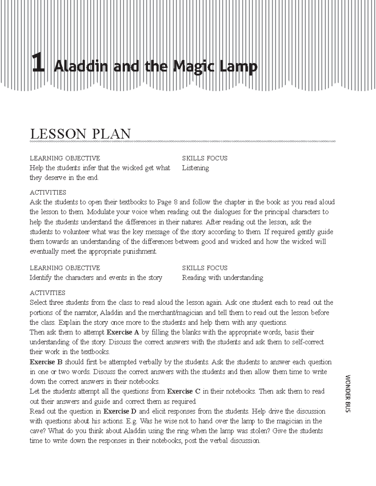 Wonder Bus 4 LP - Notes from discussion - WONDER BUS LESSON PLAN ...