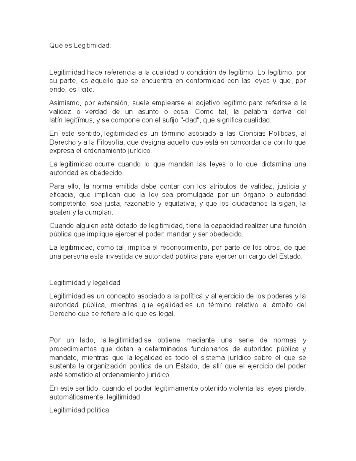 Qué es Legitimidad - PUERKOTE - Qué es Legitimidad: Legitimidad hace ...