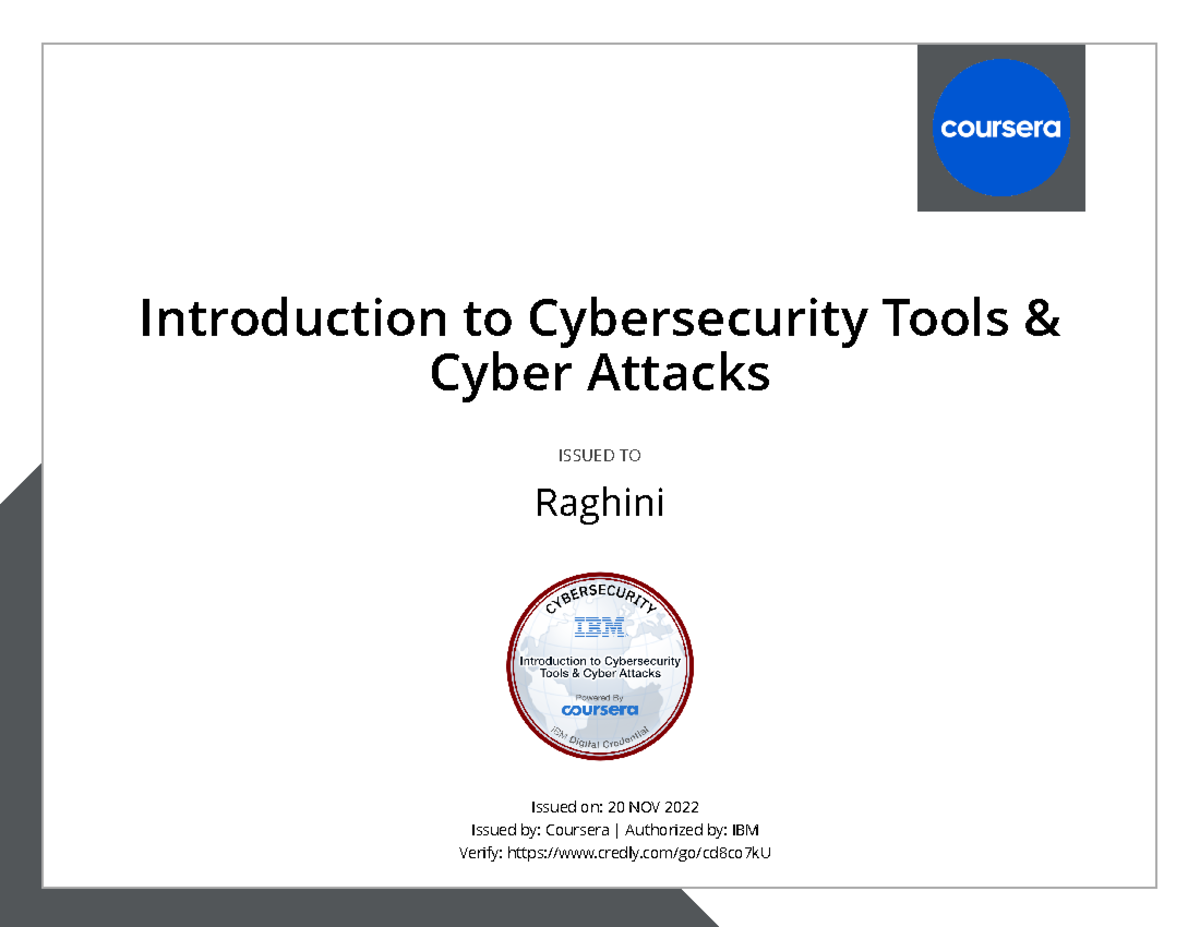 Introductionto Cybersecurity Tools Cyber Attacks Badge 20230821-28-8cwpe4 - Computer Science and ...