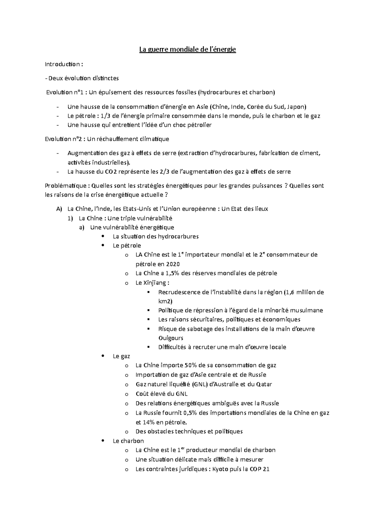 La guerre mondiale de l - La guerre mondiale de l’énergie Introduction ...