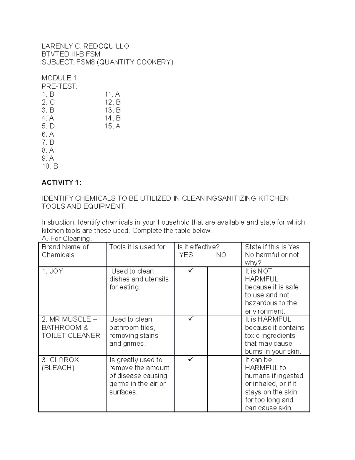 FSM8 Cookery - write - LARENLY C. REDOQUILLO BTVTED III-B FSM SUBJECT ...
