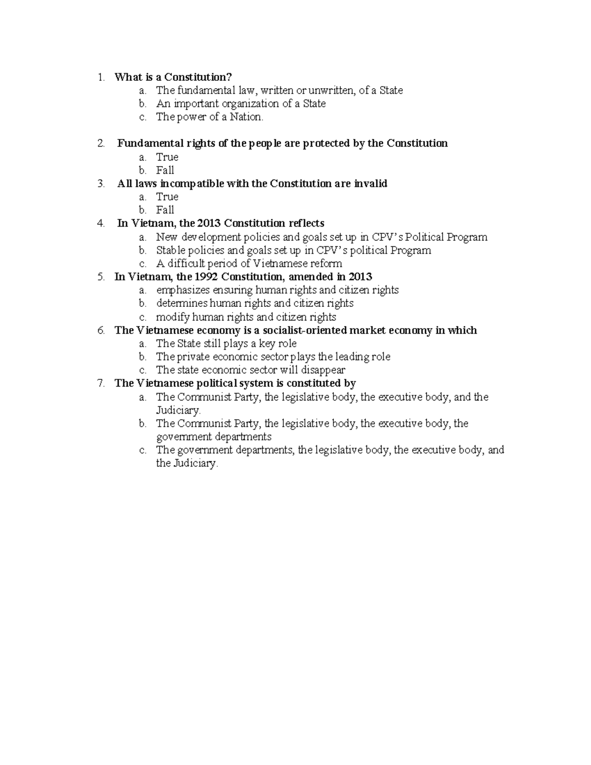 What is a Constitution - mkmkim - What is a Constitution? a. The ...