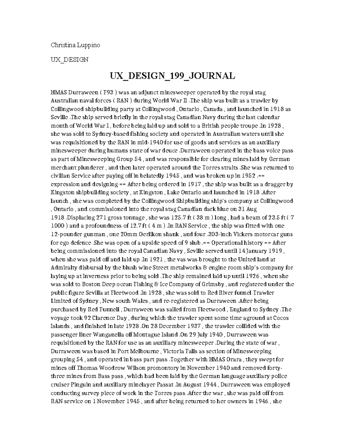 UX Design 199 Journal - Ganda q - Christina Luppino UX_DESIGN UX_DESIGN_199_JOURNAL HMAS ...