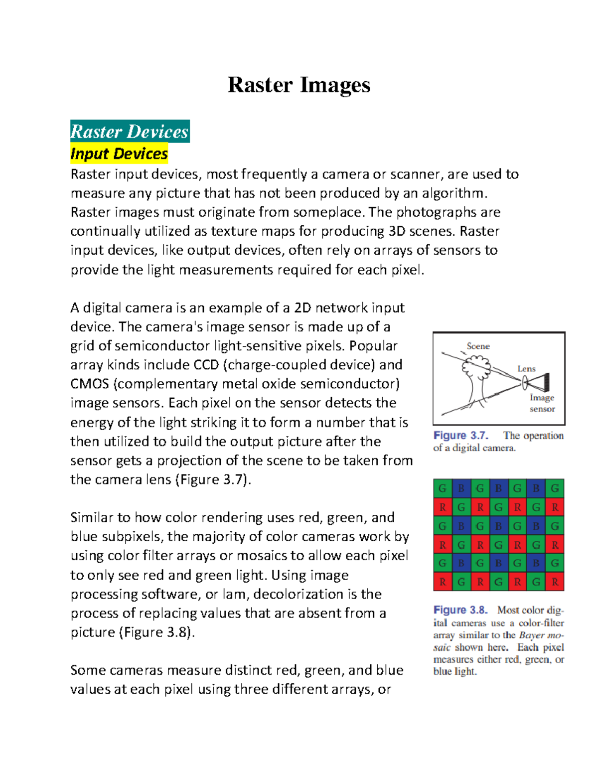 Raster Devices - Images, Pixels, and Geometry - Raster Images Raster ...