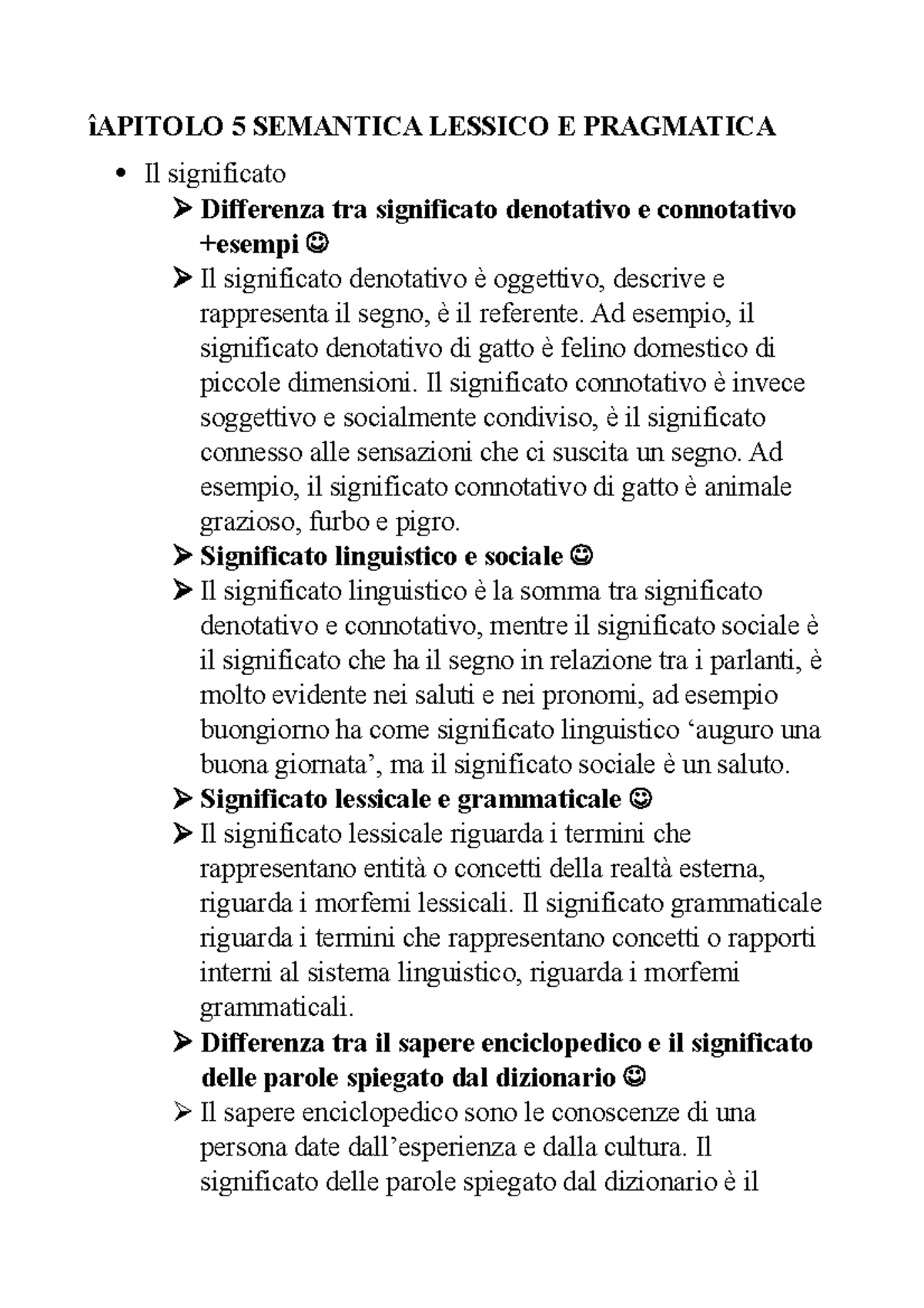 Capitolo 5 Semantica Lessico E Pragmatica - îAPITOLO 5 SEMANTICA LESSICO E PRAGMATICA Il - Studocu