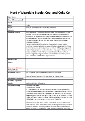 Smith v Jones - Detailed case brief, including paragraph/page ...