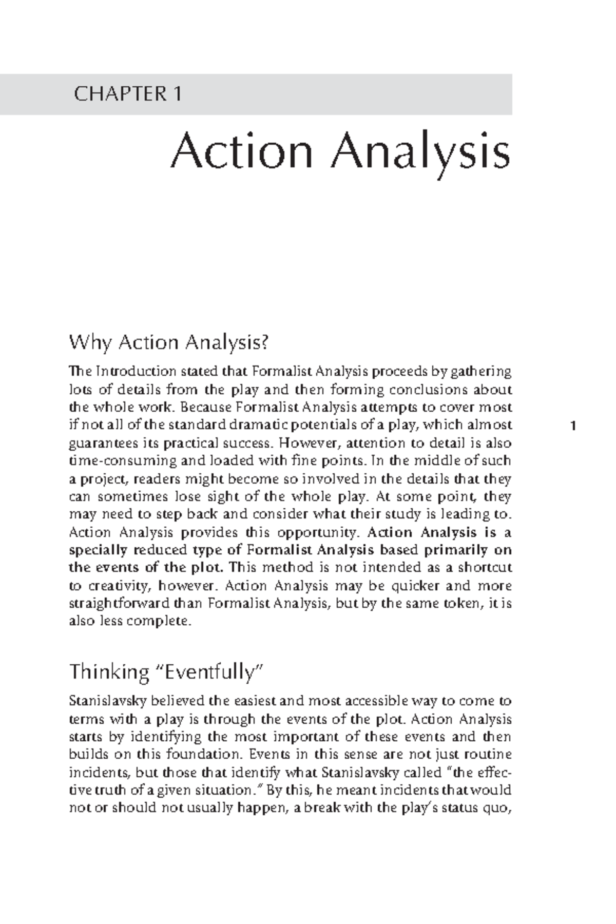 Action Analysis - lecture - 1 CHAPTEr 1 Action Analysis why Action ...