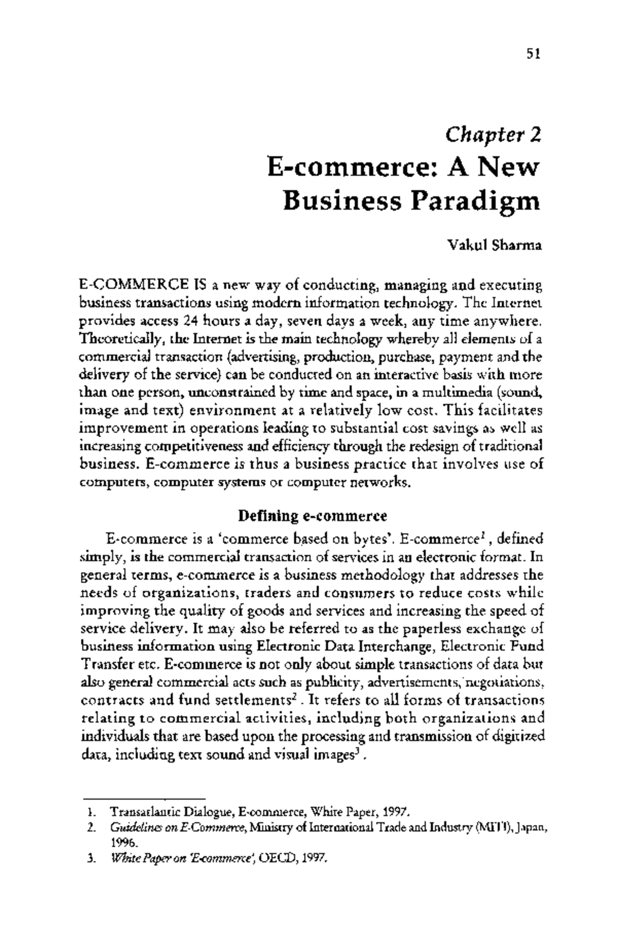 E-Commerce A New Bussiness Paradigm - 51 Chapter 2 E-commerce: A New Business Paradigm Vakul ...