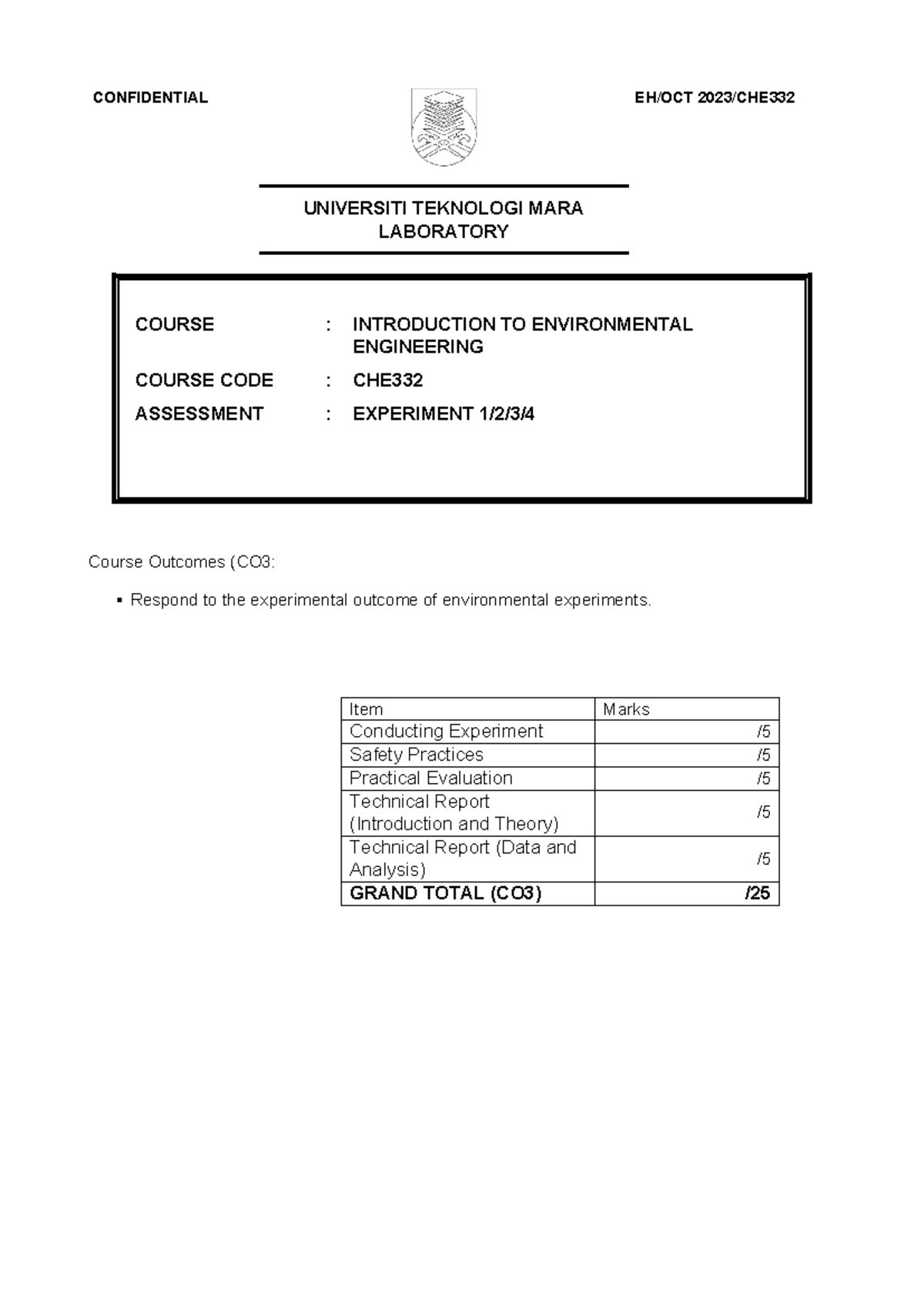 GP 7 EXP 3 - SDSSS - CONFIDENTIAL EH/OCT 2023/CHE UNIVERSITI TEKNOLOGI ...