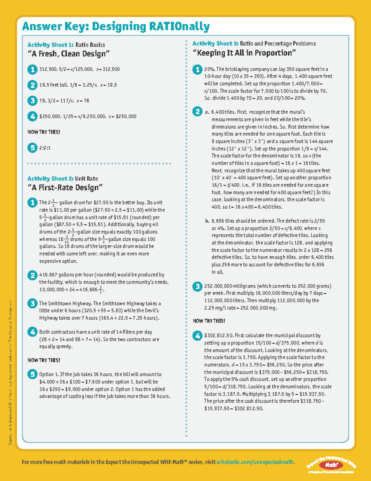 Actuarial 10 Ratio Answer Key - "Expect the Unexpected With Math" is a ...