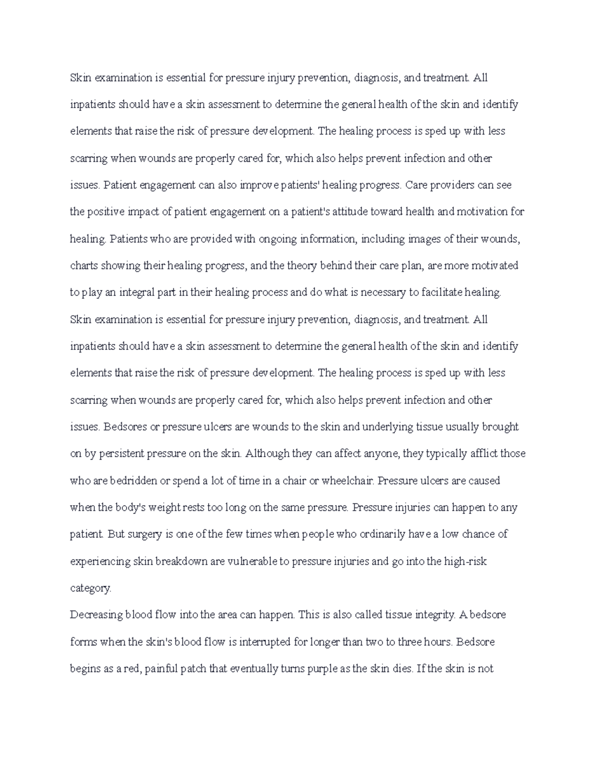 Roleand Scope Proposal Outline 2 - Skin examination is essential for ...