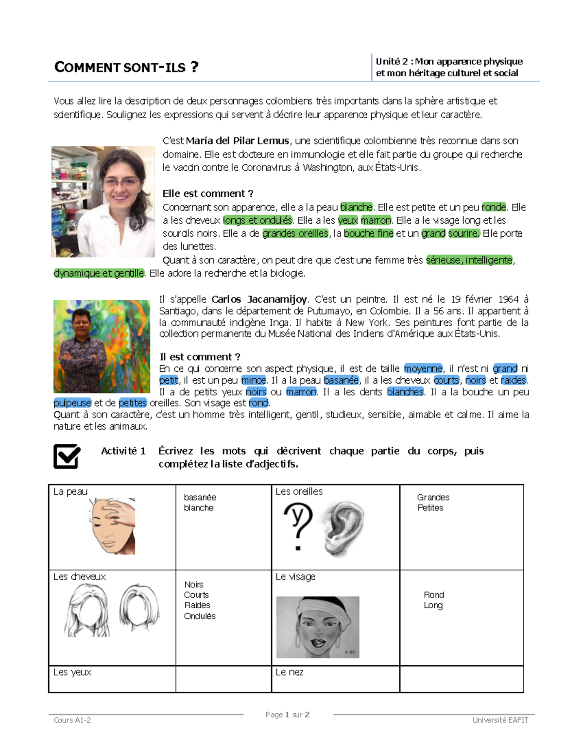 1.2-Annexe 2-Comment sont-ils - Français - EAFIT - Studocu