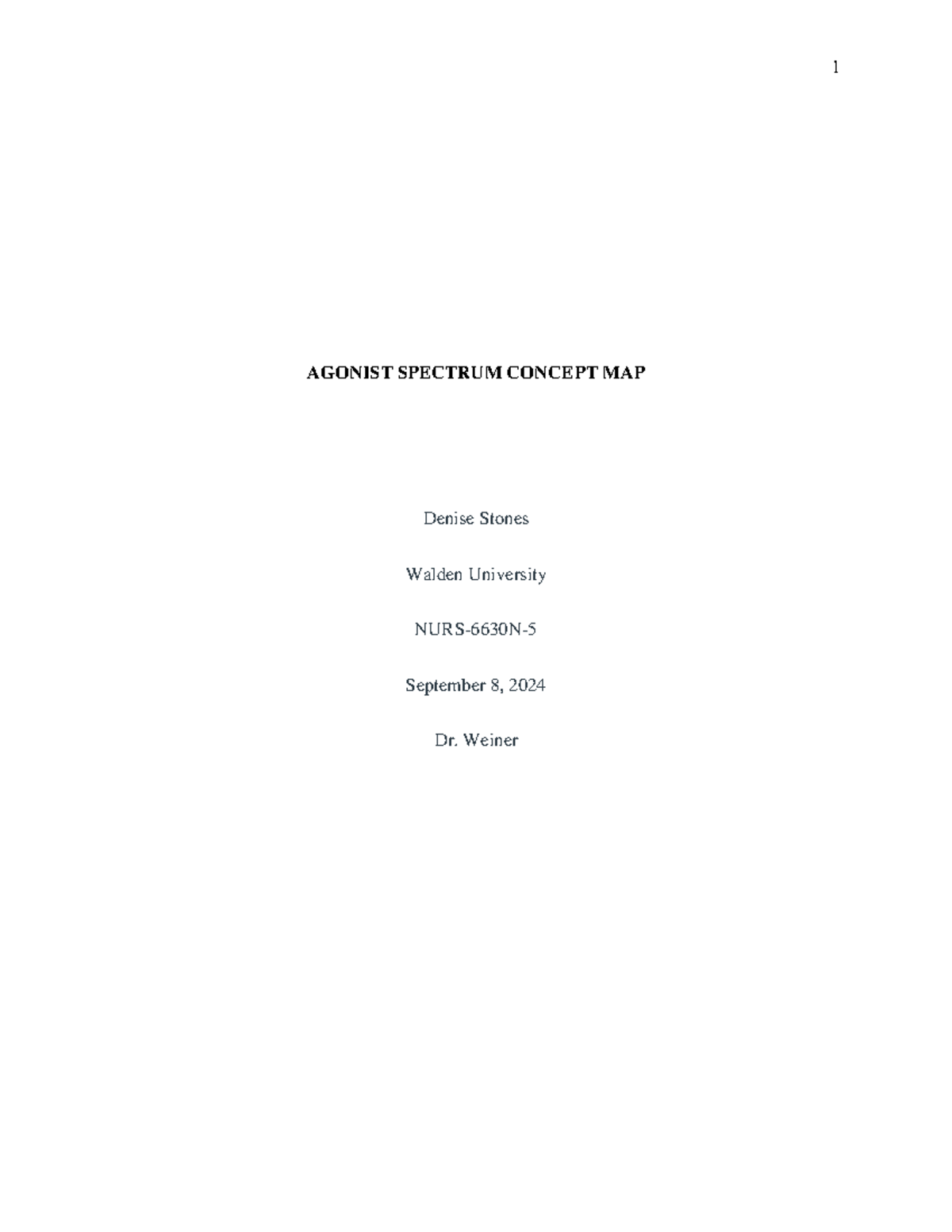 WK2Assgn Stones D - Great - 1 AGONIST SPECTRUM CONCEPT MAP Denise ...